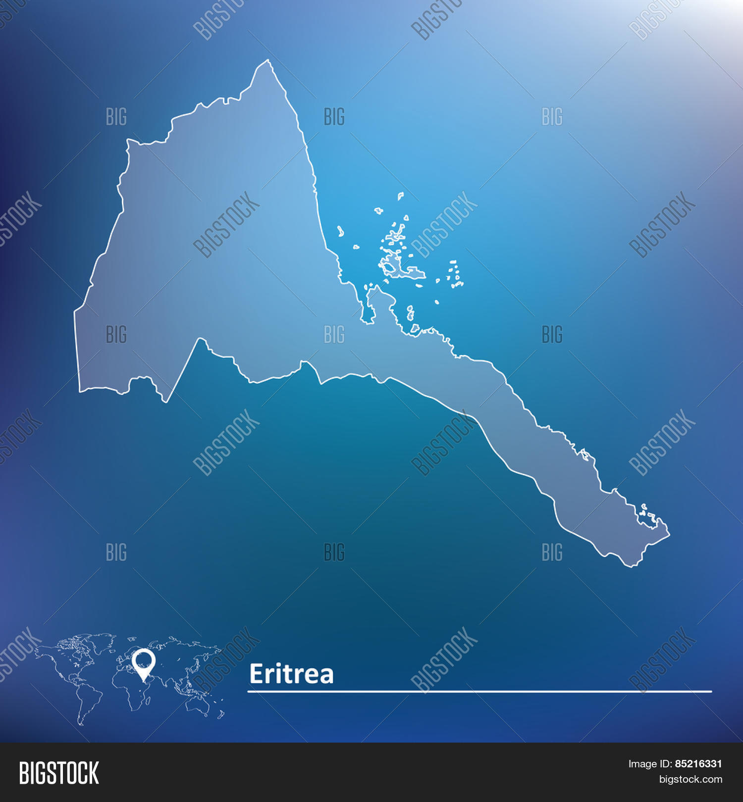 Map Eritrea - Vector Vector & Photo (Free Trial) | Bigstock