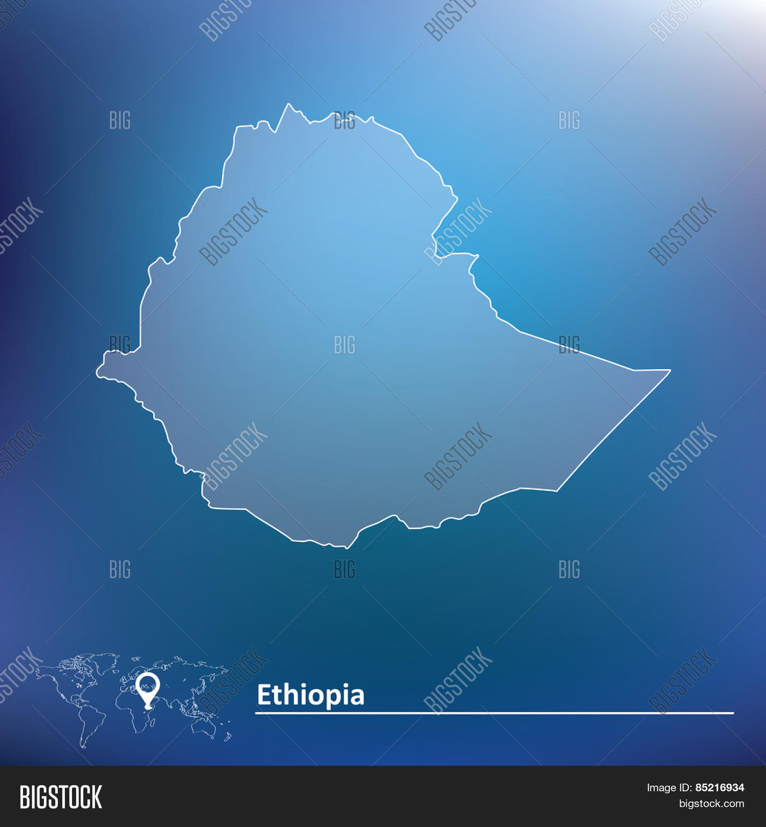 Map Ethiopia - Vector Vector & Photo (Free Trial) | Bigstock