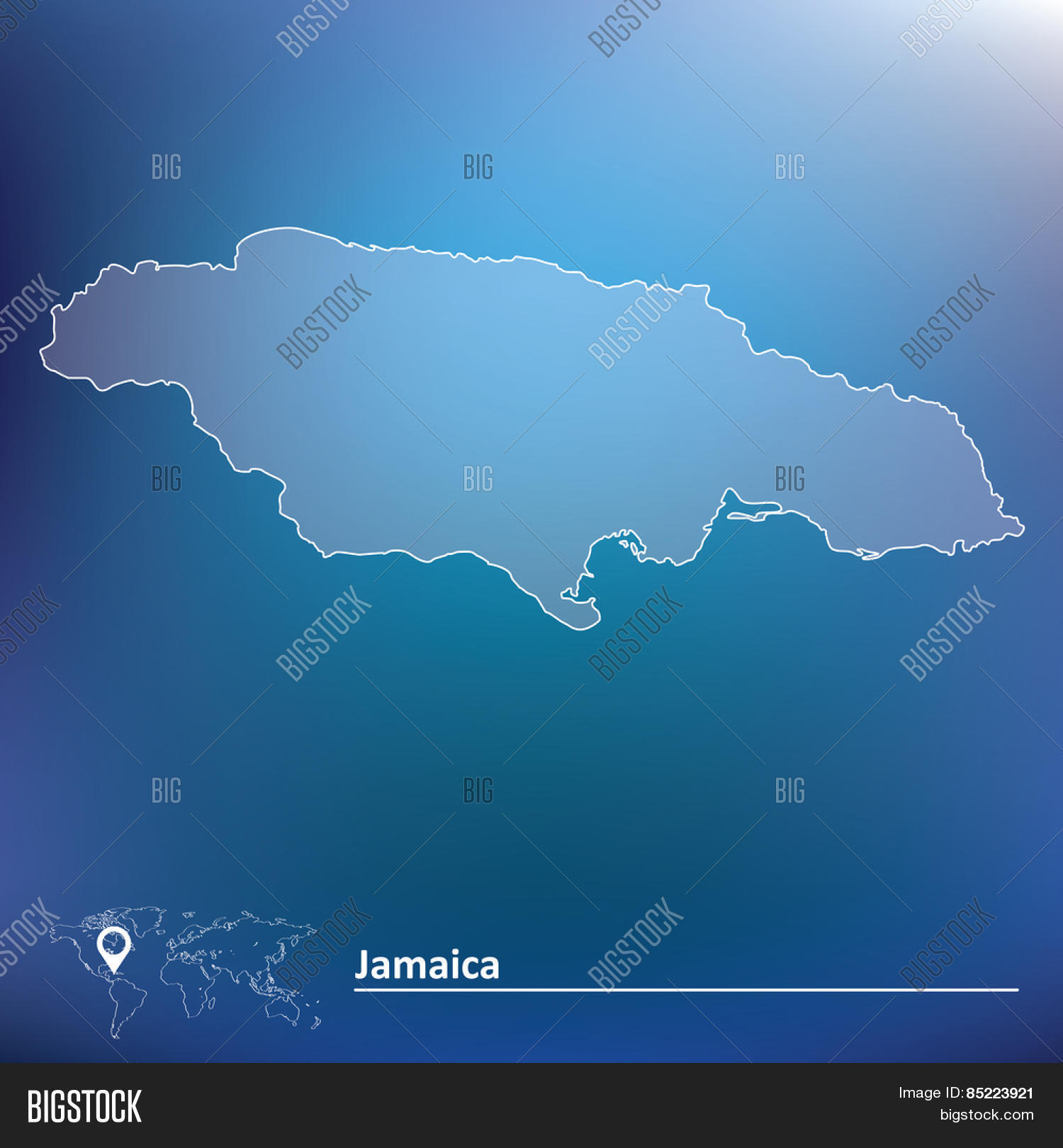 Map Jamaica - Vector Vector & Photo (Free Trial) | Bigstock
