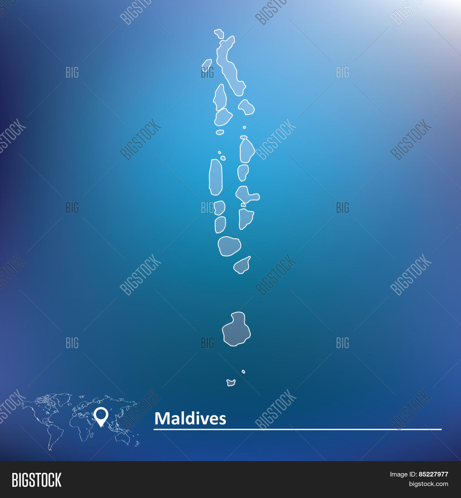 Map Maldives - Vector Vector & Photo (Free Trial) | Bigstock