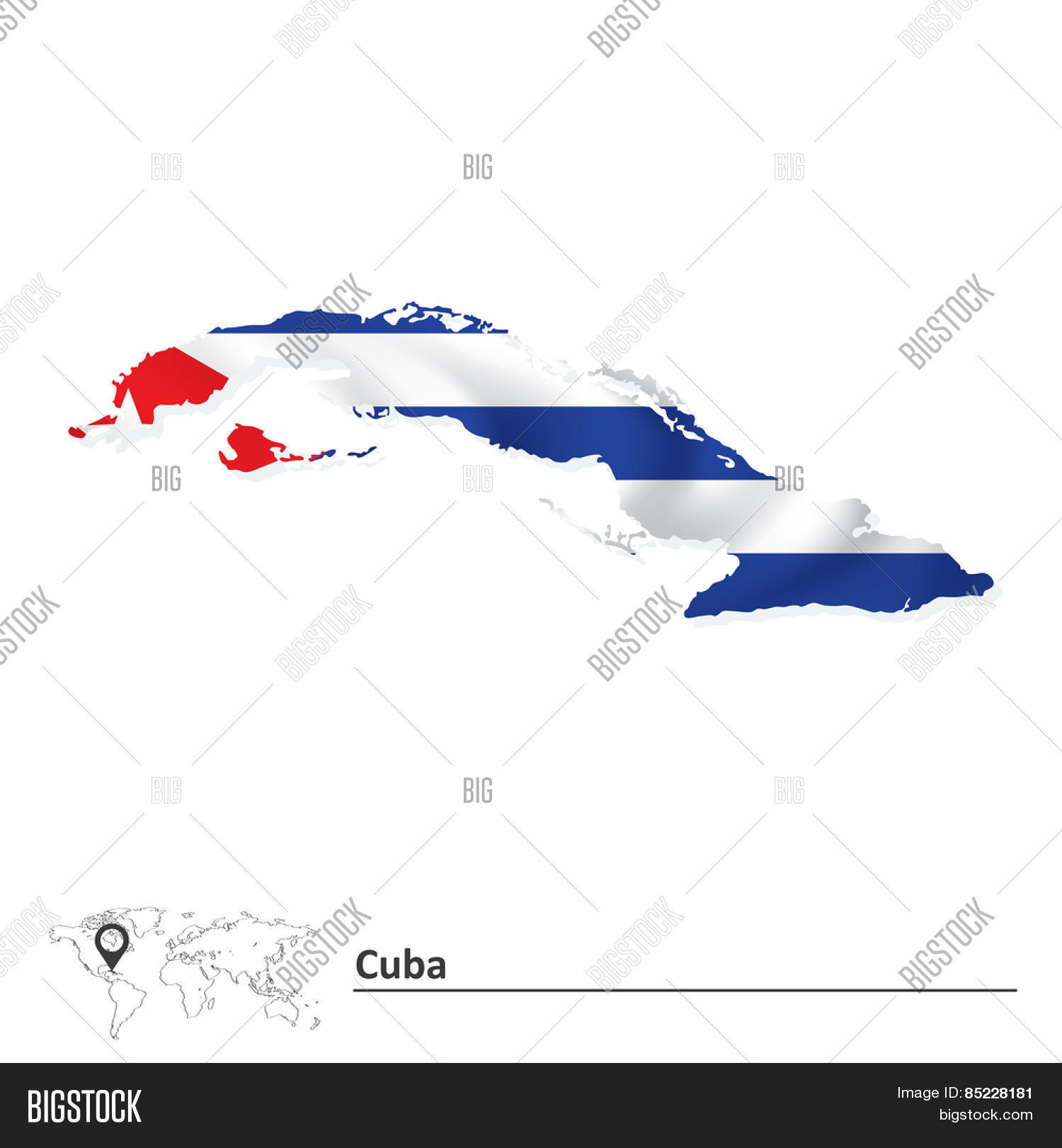 Map Cuba Flag Vector And Photo Free Trial Bigstock 8752