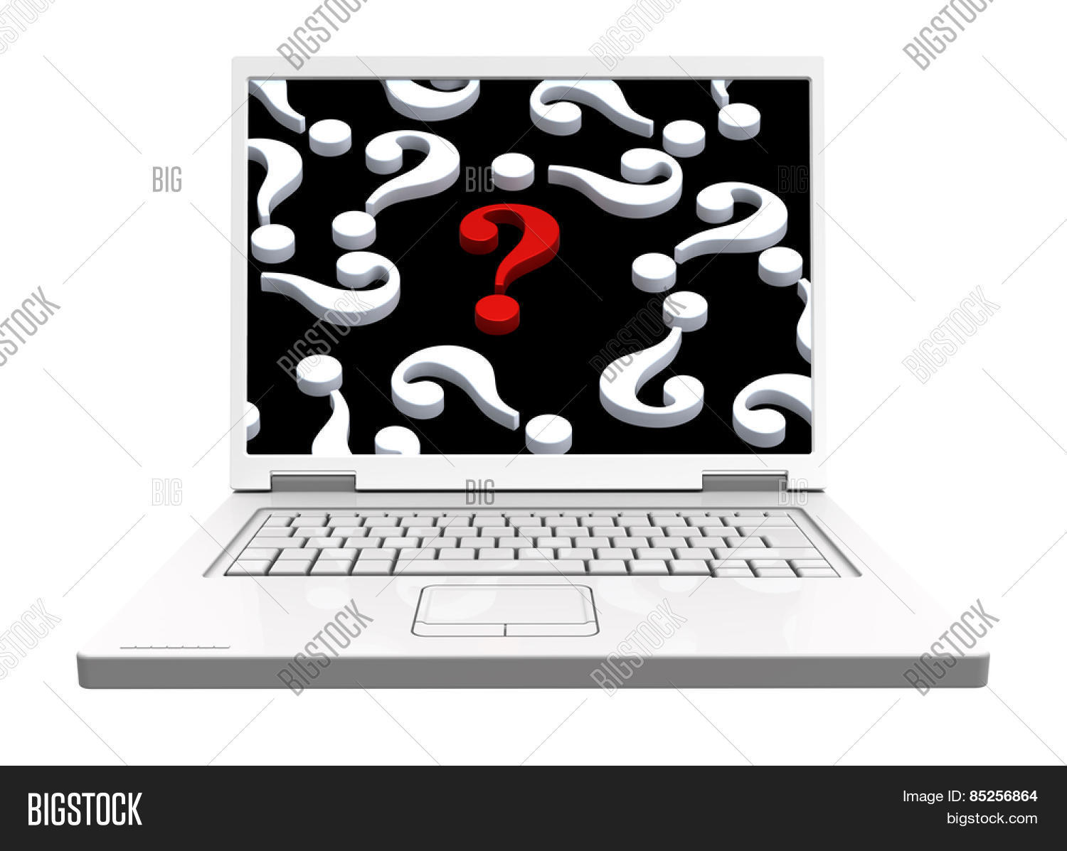 Laptop Question Marks Image & Photo (Free Trial) | Bigstock