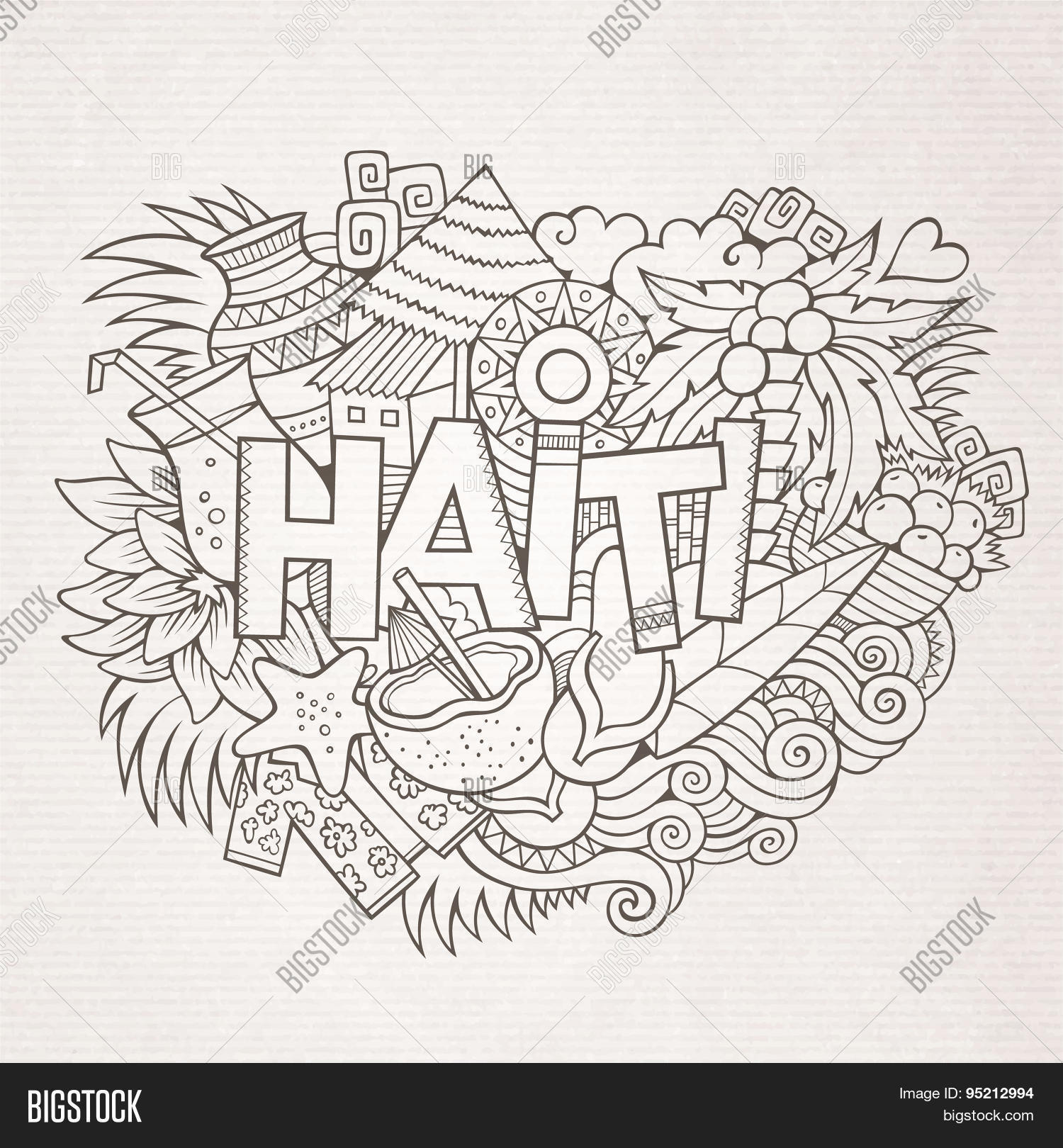 Haiti Hand Lettering Vector & Photo (Free Trial) | Bigstock
