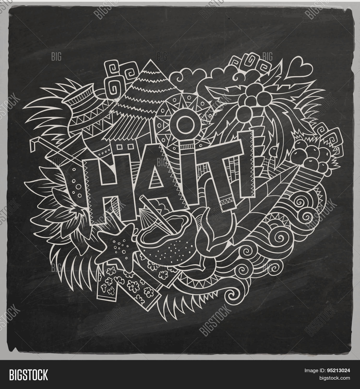 Haiti Hand Lettering Vector & Photo (Free Trial) | Bigstock