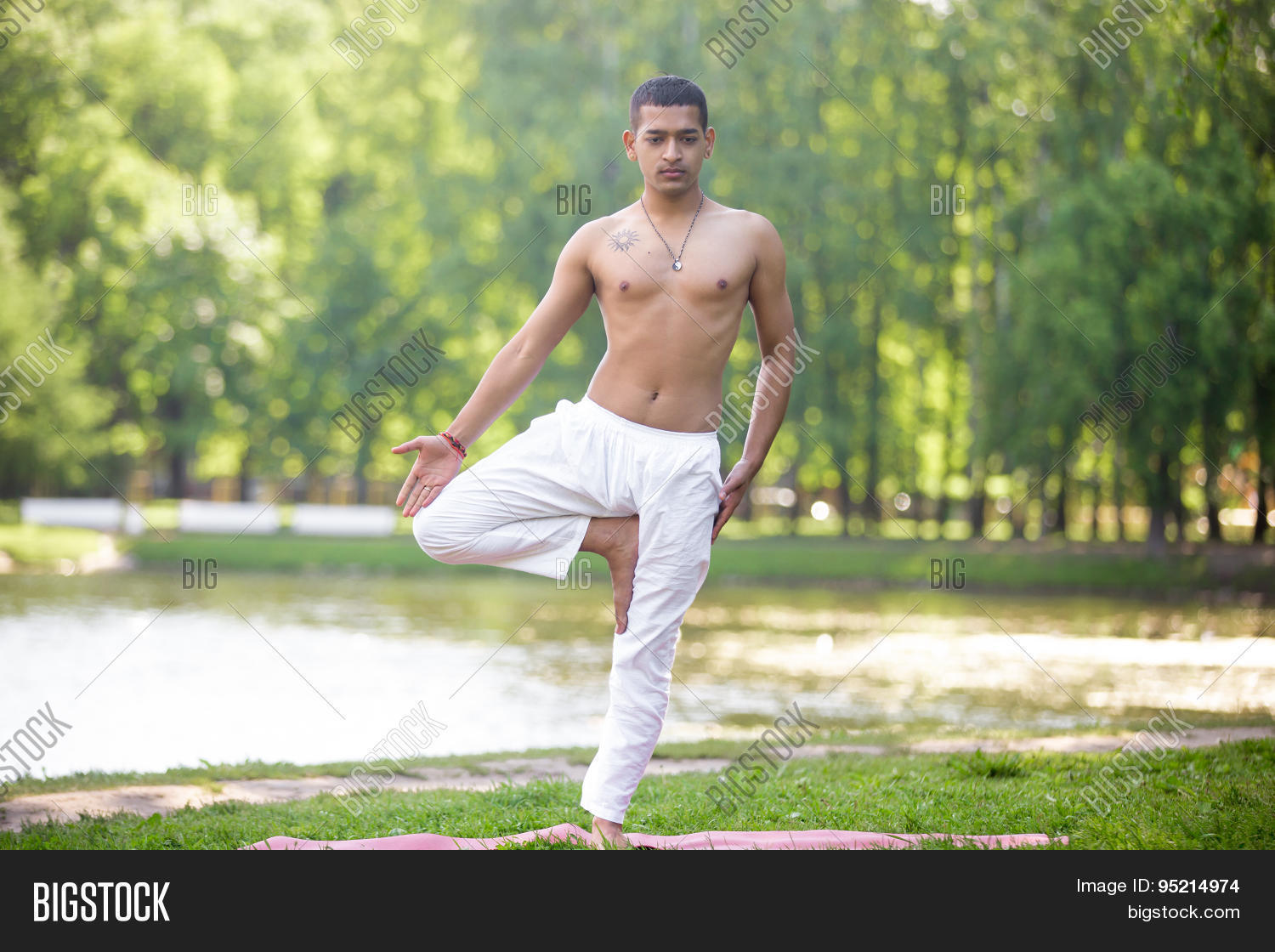 Yoga Tree Pose Man