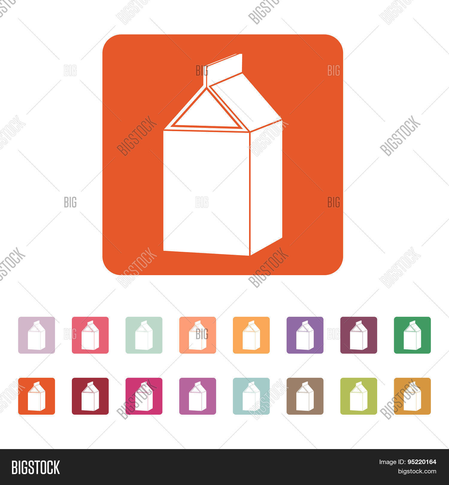 Milk Box Icon. Vector & Photo (Free Trial) | Bigstock