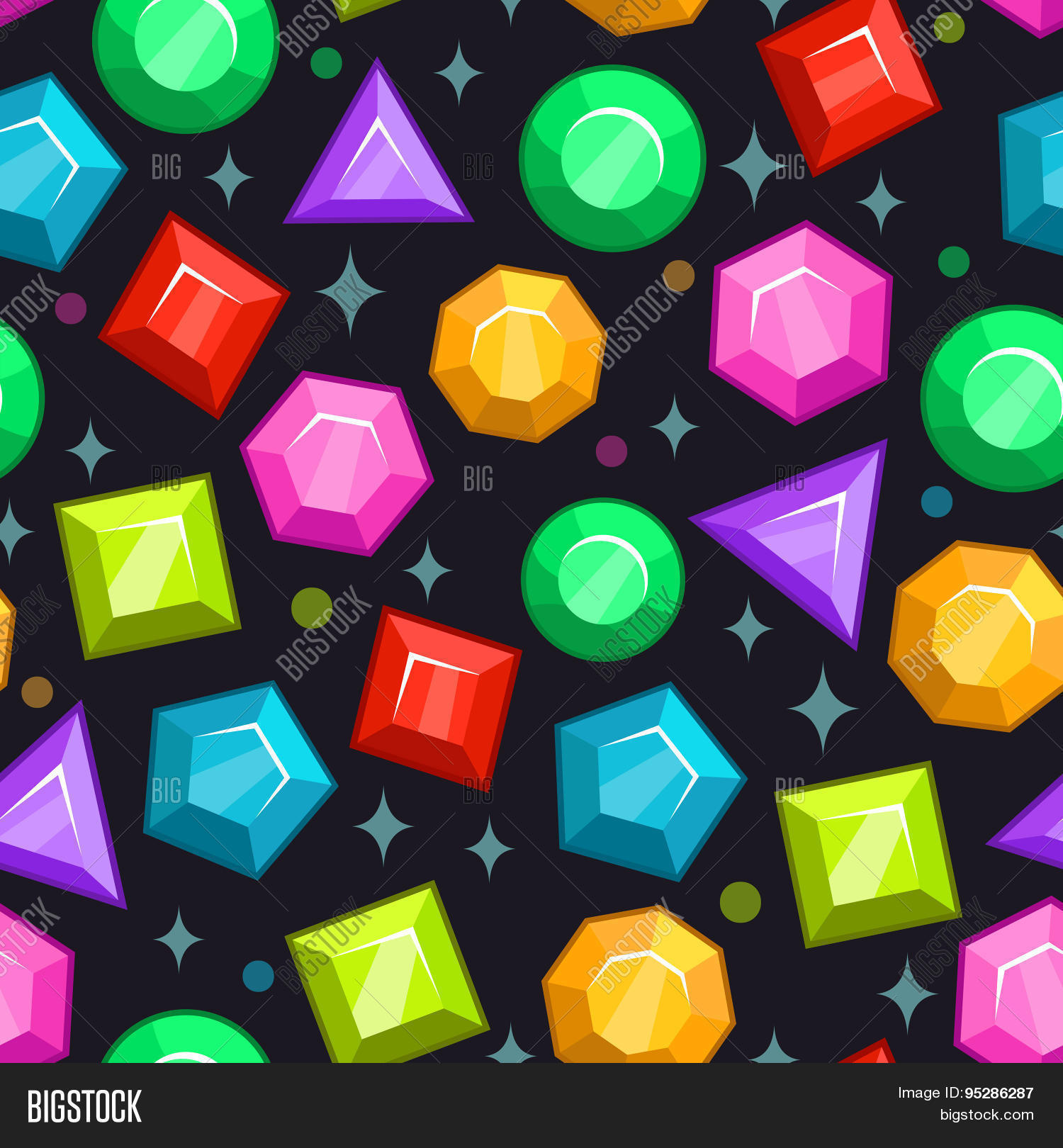 Gems Pattern Vector & Photo (Free Trial) | Bigstock