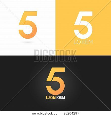 Number Five 5 Logo Vector & Photo (Free Trial) | Bigstock