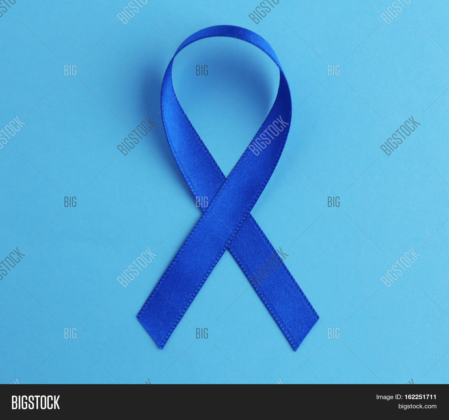 Blue Ribbon On Color Image & Photo (Free Trial) | Bigstock