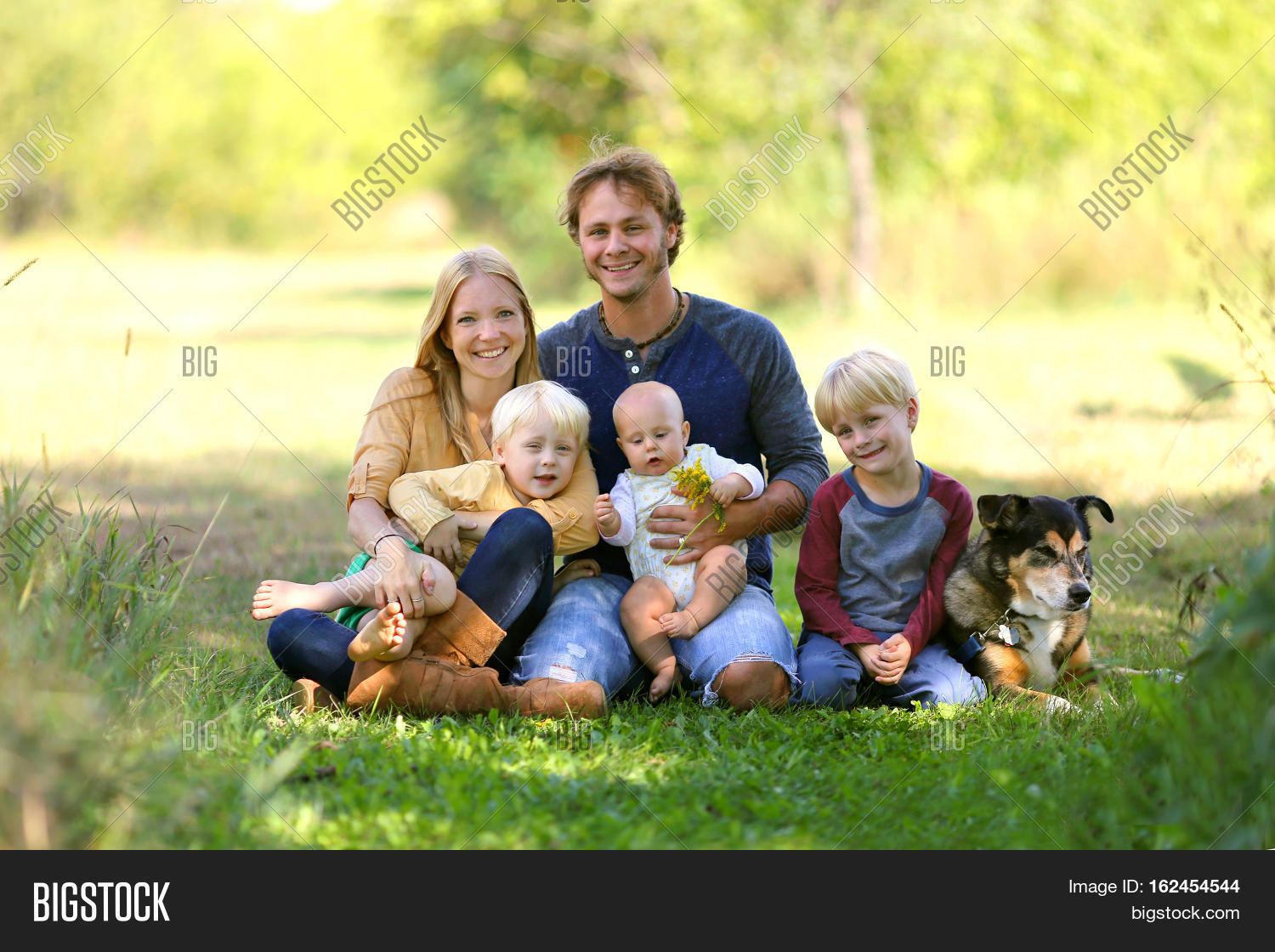 Happy Family Five Image & Photo (Free Trial) | Bigstock