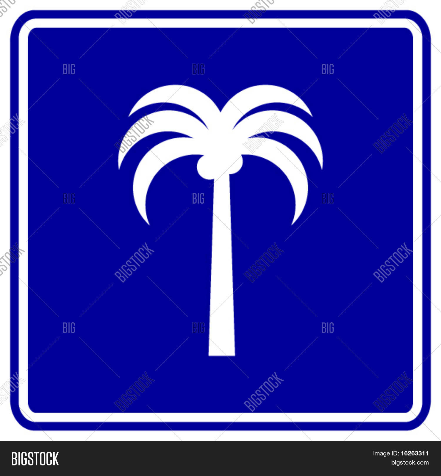 Palm Tree Sign Vector & Photo (Free Trial) | Bigstock