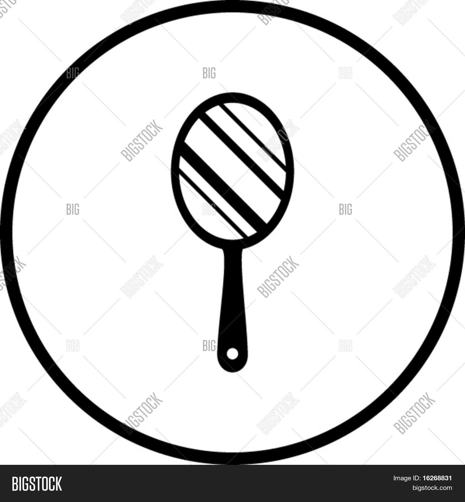 Hand Mirror Symbol Vector & Photo (Free Trial) | Bigstock