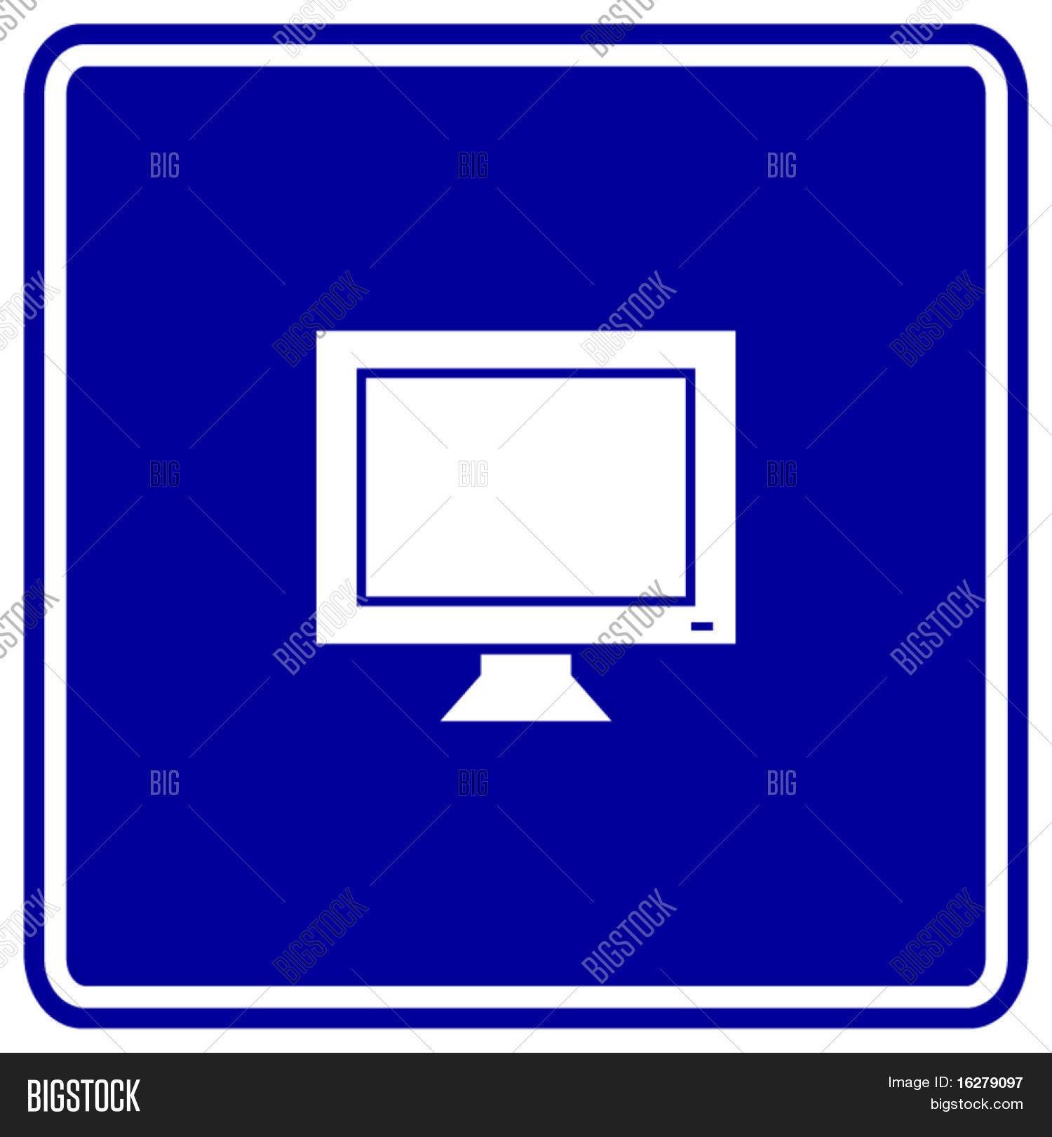 Computer Monitor Sign Vector & Photo (Free Trial) | Bigstock