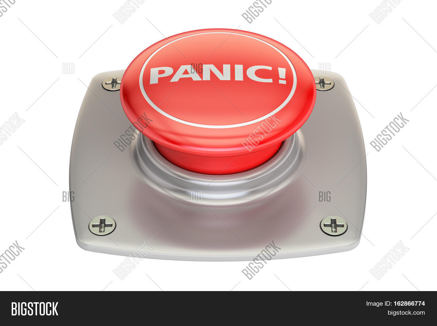Panic Red Button 3D Image & Photo (Free Trial) | Bigstock