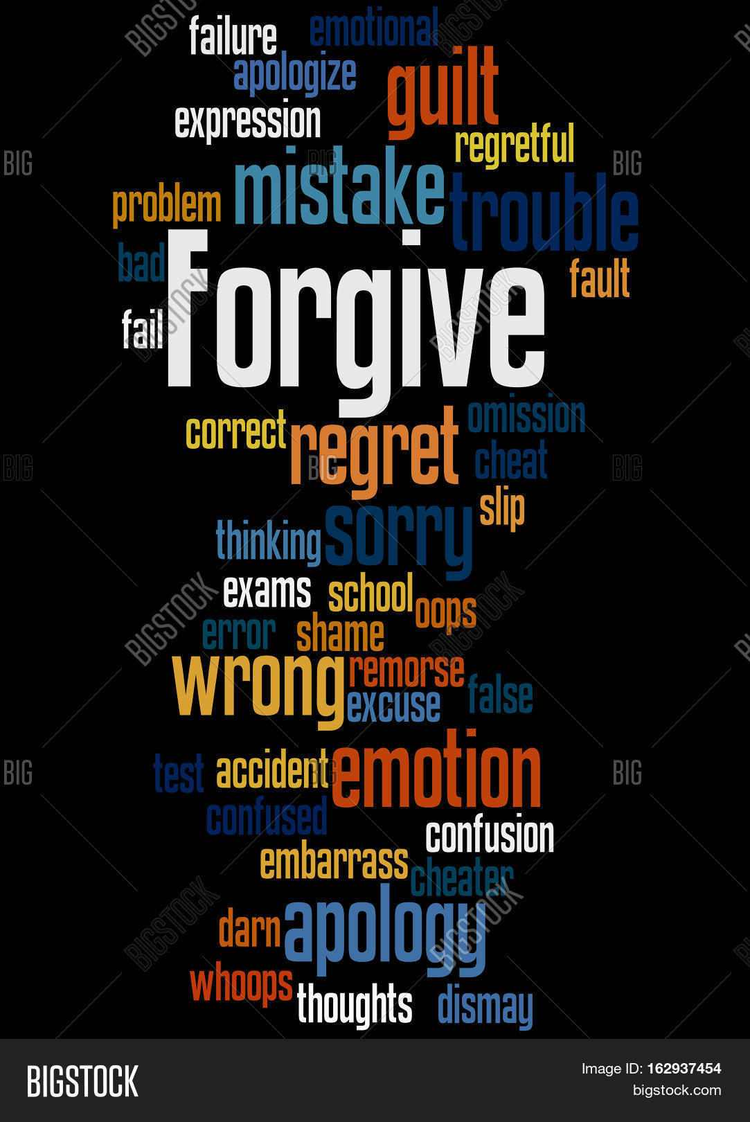 Forgive, Word Cloud Image & Photo (Free Trial) | Bigstock