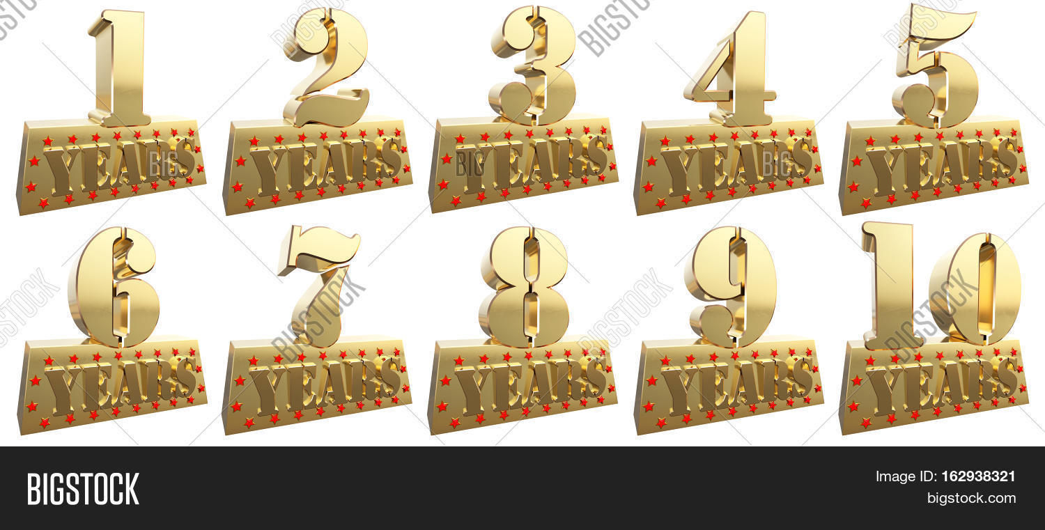 Set Golden Digits On Image & Photo (Free Trial) | Bigstock