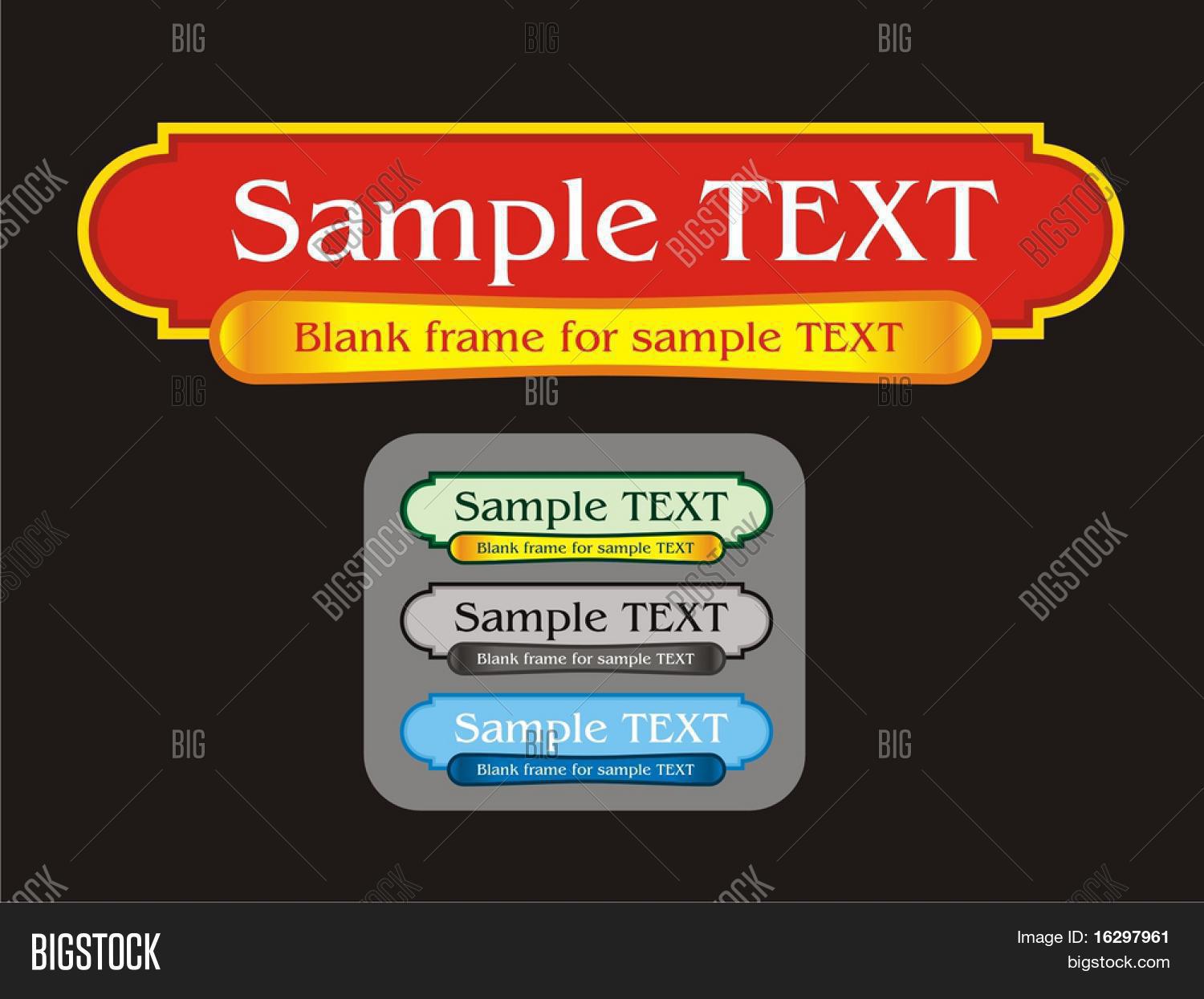 Blank Label Frame Vector & Photo (Free Trial) | Bigstock