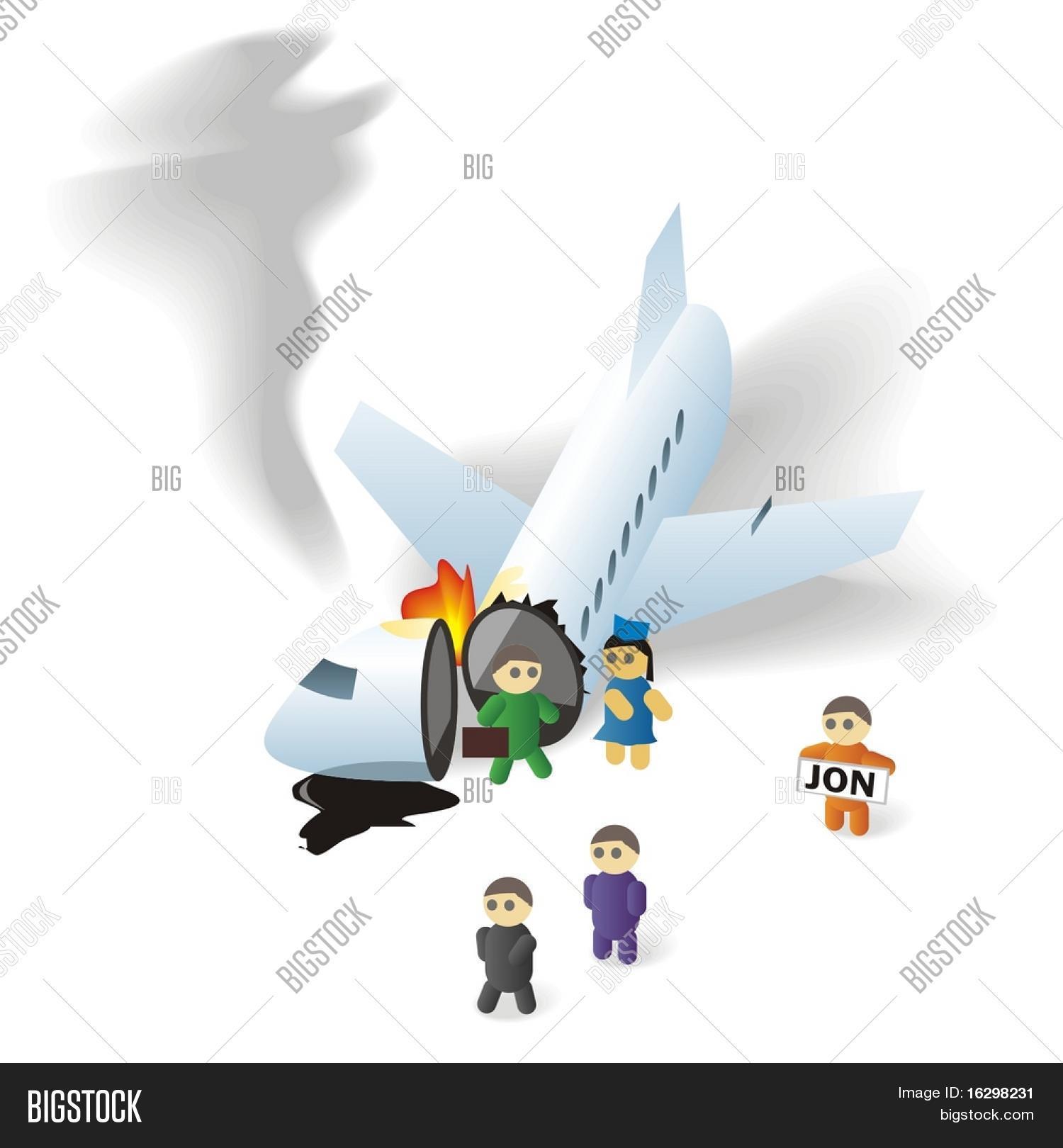 Vector Crash Plane Vector & Photo (Free Trial) | Bigstock