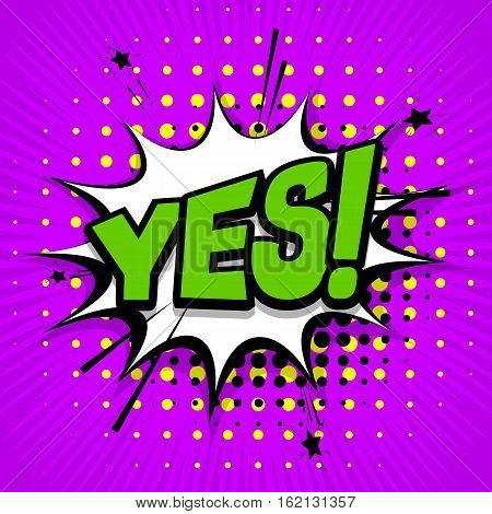 Lettering Yes. Comic Vector & Photo (Free Trial) | Bigstock
