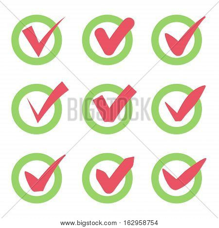 Check Mark Icons. Red Vector & Photo (Free Trial) | Bigstock