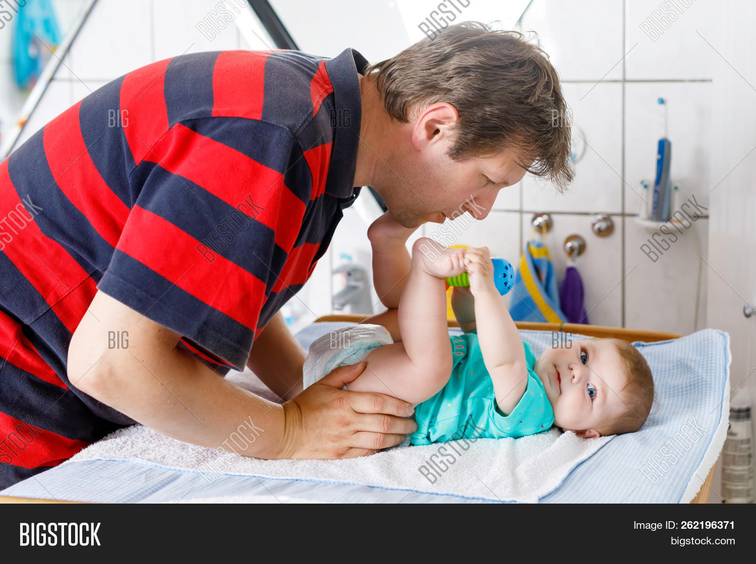 Loving Father Changing Image & Photo (Free Trial) | Bigstock