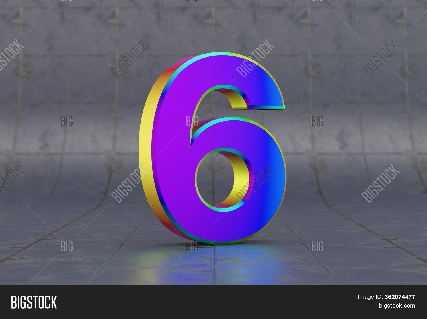Multicolor 3d Number 6 Image & Photo (Free Trial) | Bigstock