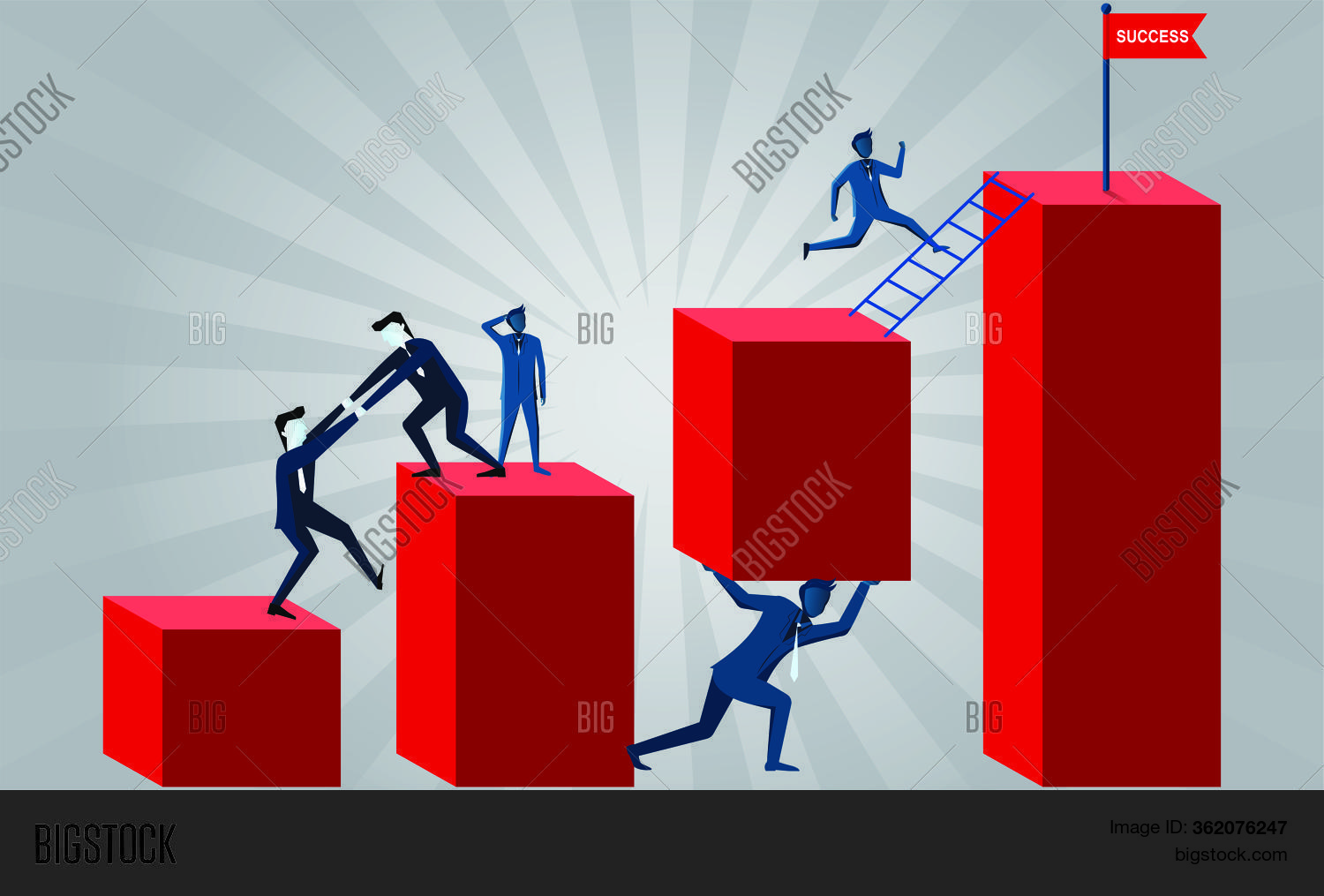 Team Helping Each Vector & Photo (Free Trial) | Bigstock