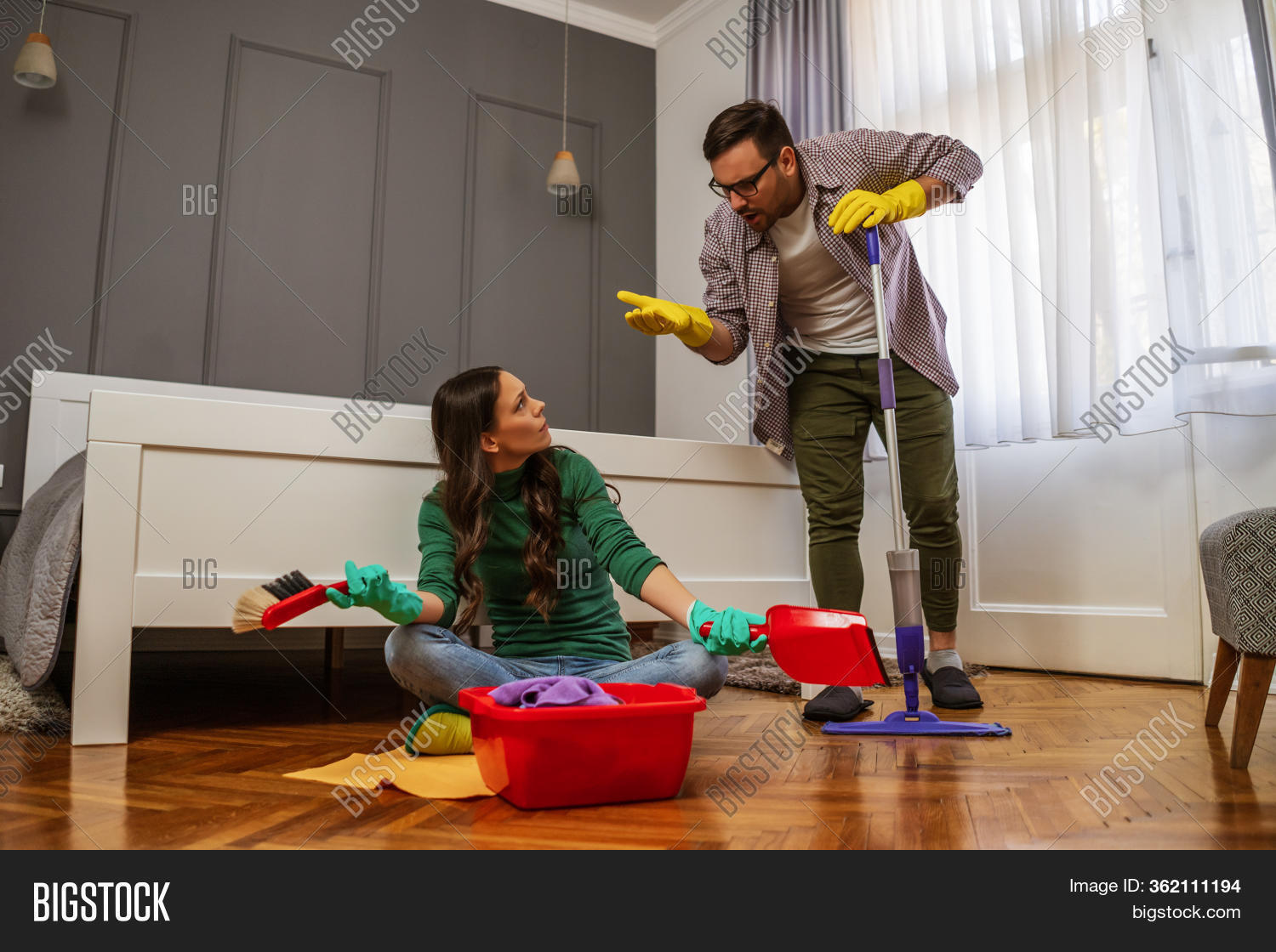 Couple Cleaning Their Image & Photo (Free Trial) | Bigstock