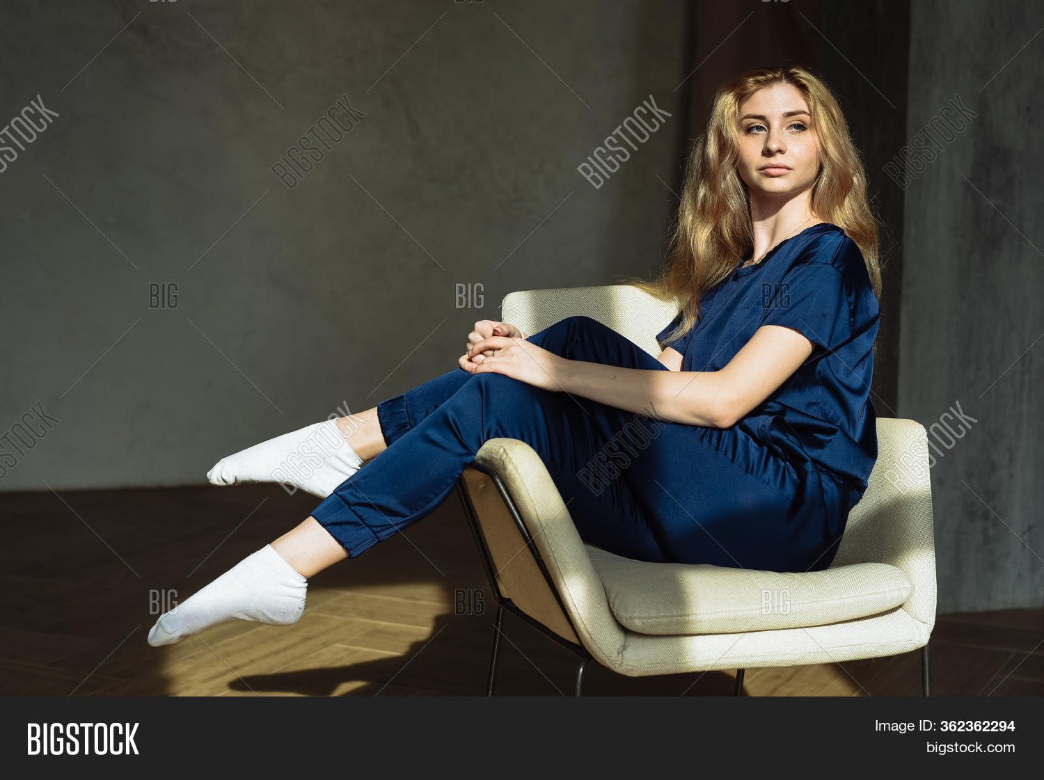 Beautiful Girl Sits Image & Photo (Free Trial) | Bigstock