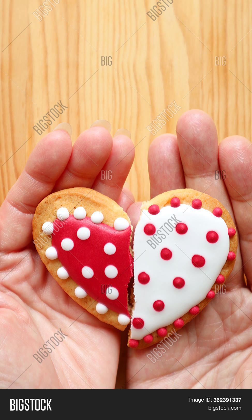 Two Half Heart Shaped Image & Photo (Free Trial) | Bigstock