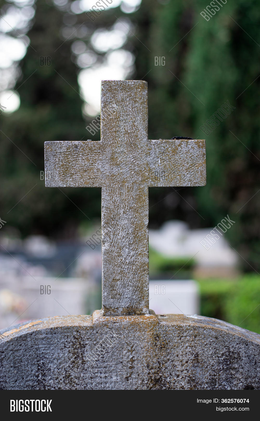 White Stone Cross Image & Photo (Free Trial) | Bigstock