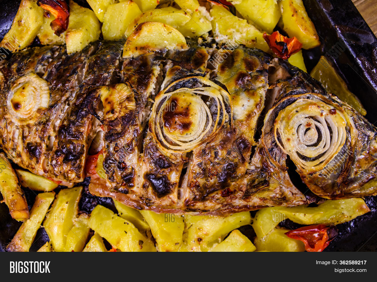 Baked Carp Fish Image & Photo (Free Trial) | Bigstock