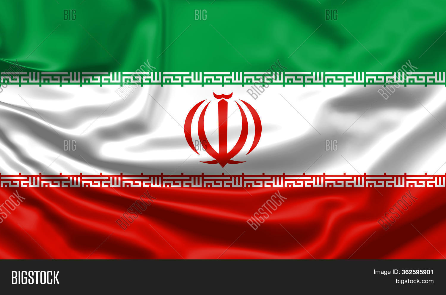 Realistic Flag. Iran Image & Photo (Free Trial) | Bigstock