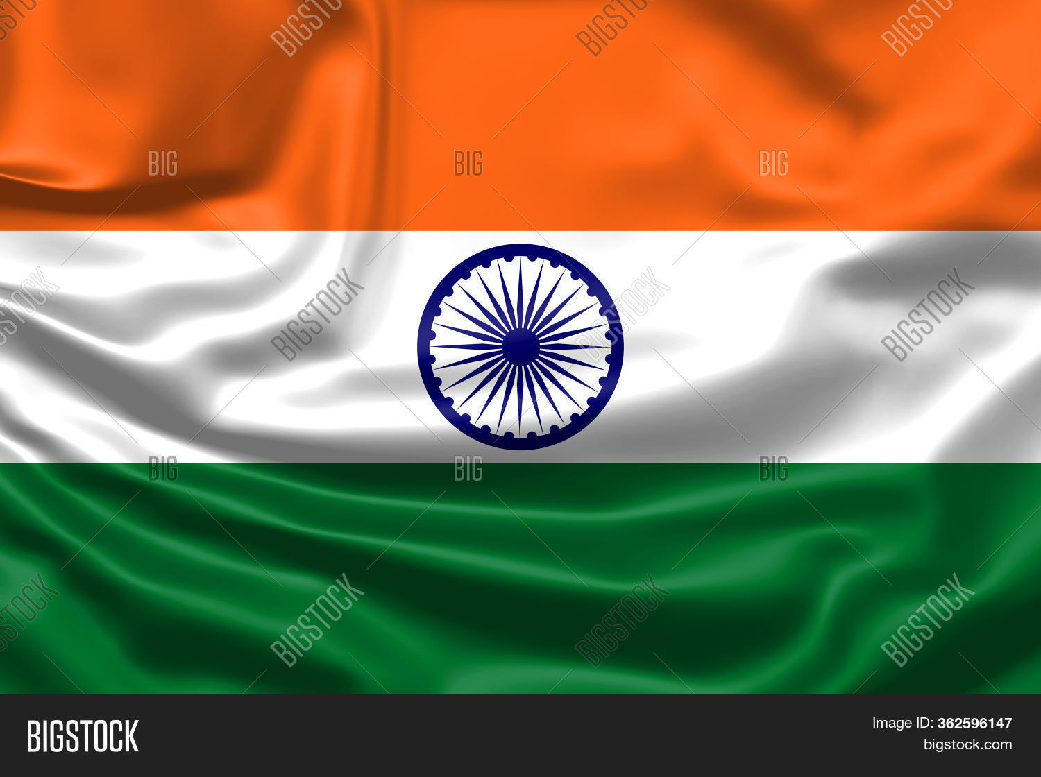 Realistic Flag. India Image & Photo (Free Trial) | Bigstock