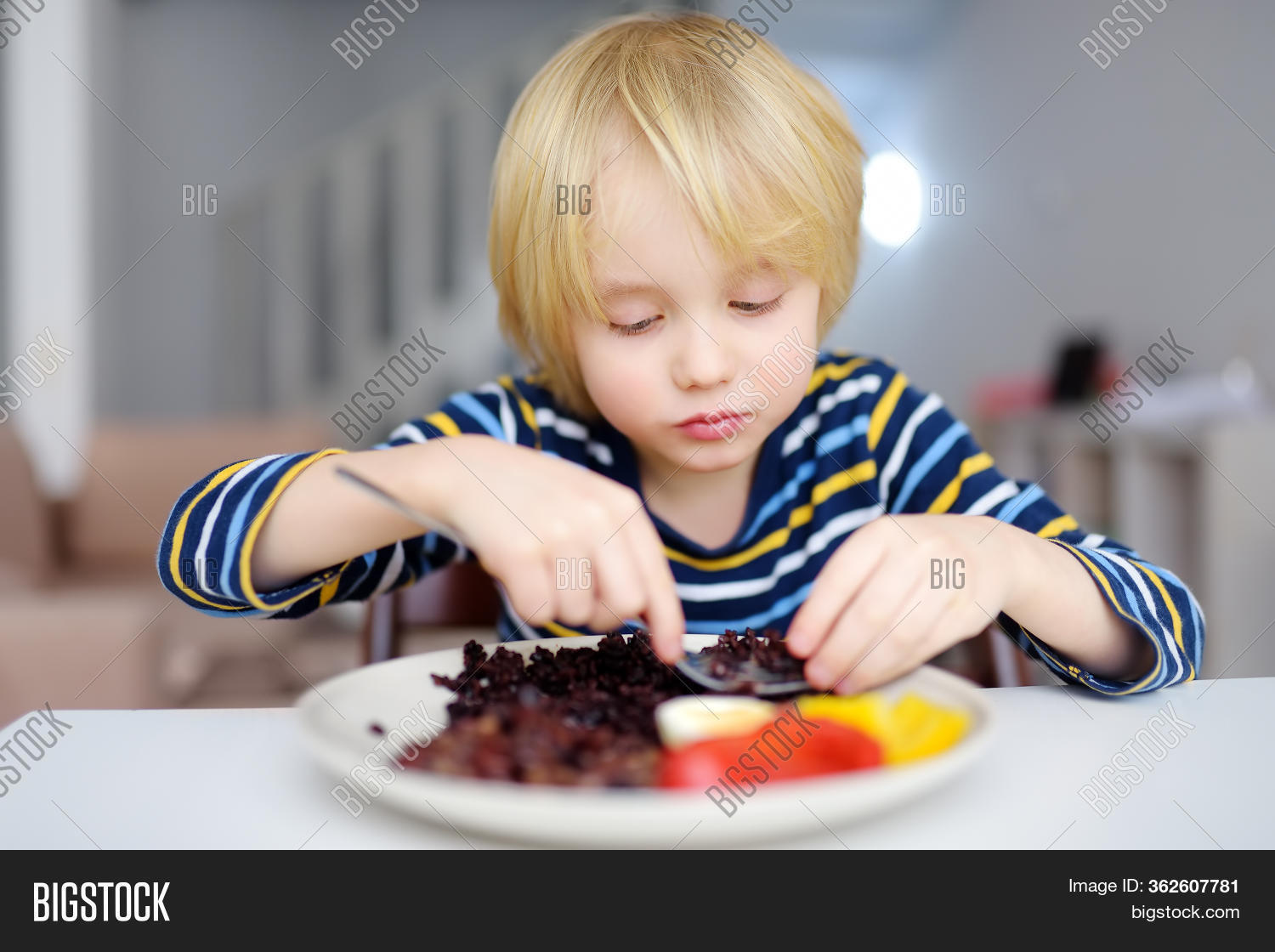 Little Boy Eating Image & Photo (Free Trial) | Bigstock
