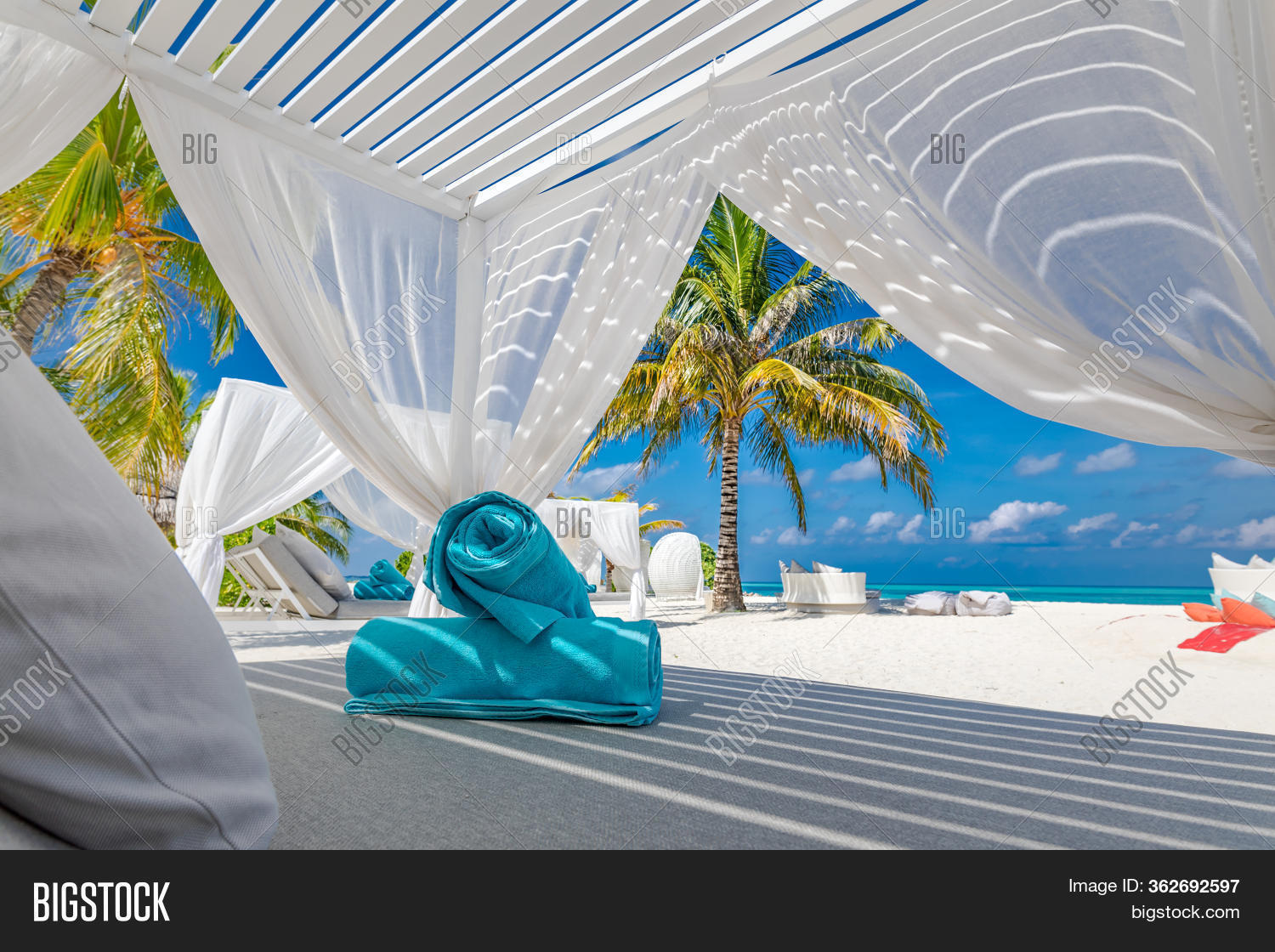 White Beach Canopies. Image & Photo (Free Trial) | Bigstock