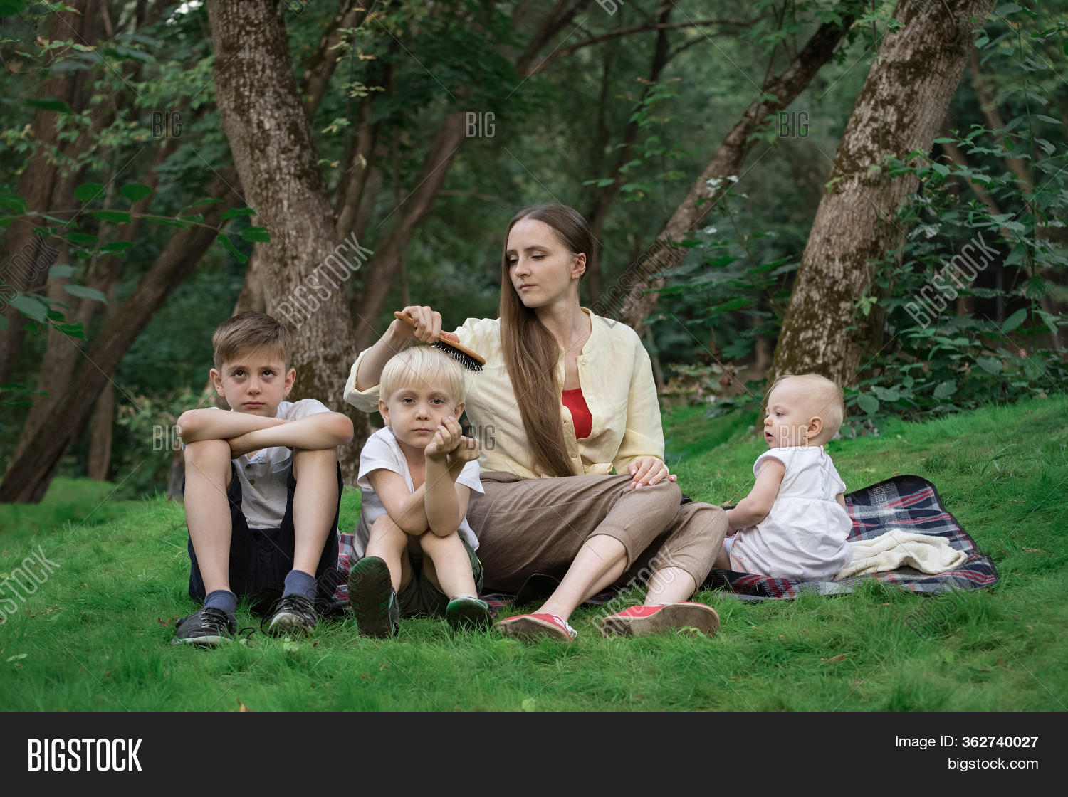 Mother Three Children Image & Photo (Free Trial) | Bigstock