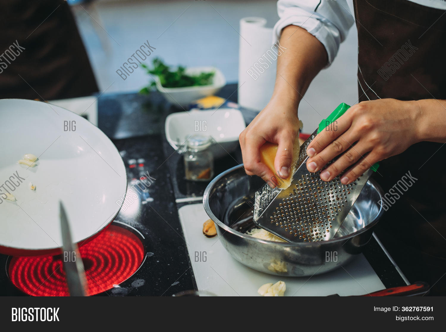 Chef Grating Cheese, Image & Photo (Free Trial) | Bigstock
