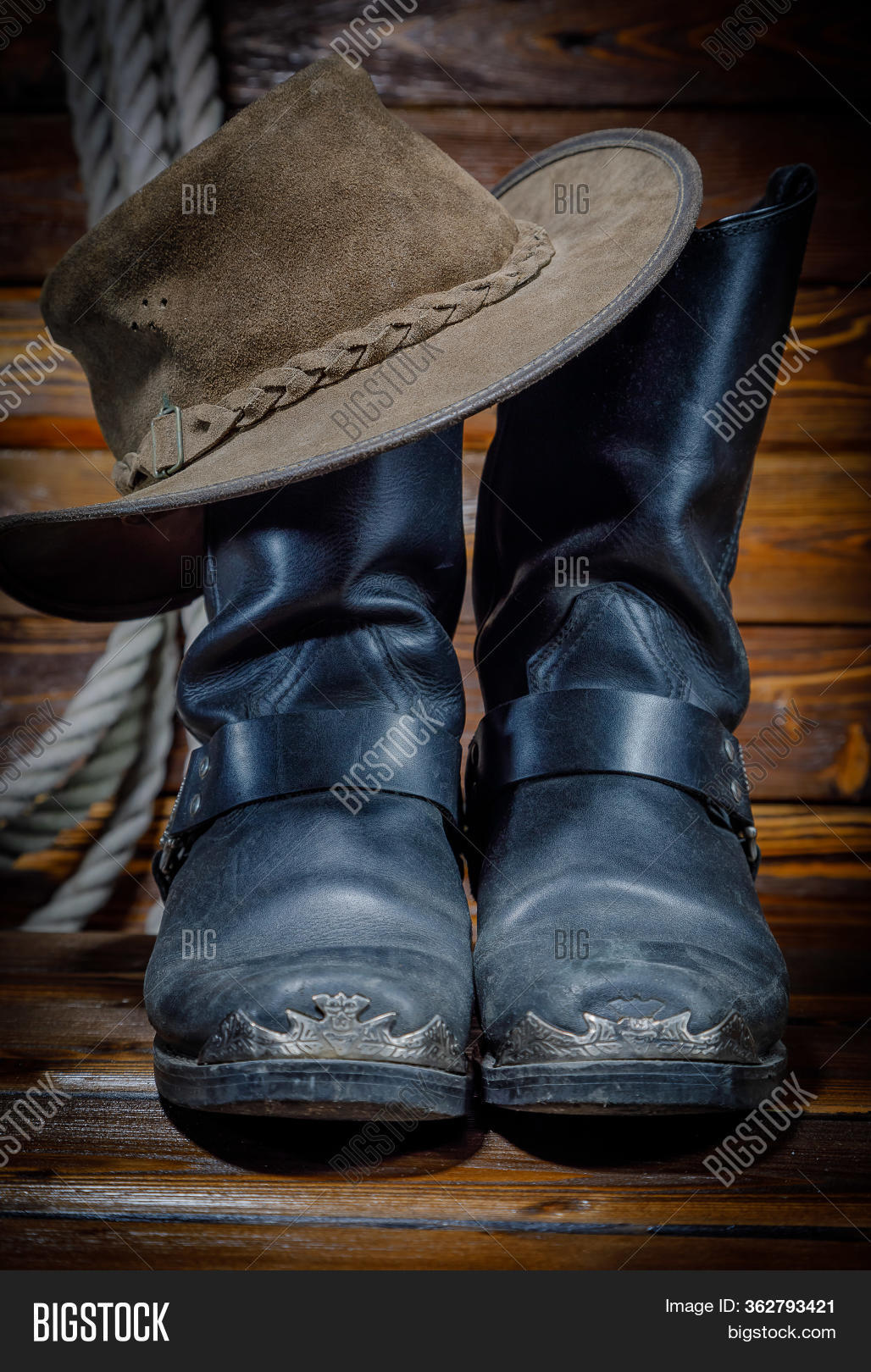 Cowboy Hat, Boots Rope Image & Photo (Free Trial) | Bigstock
