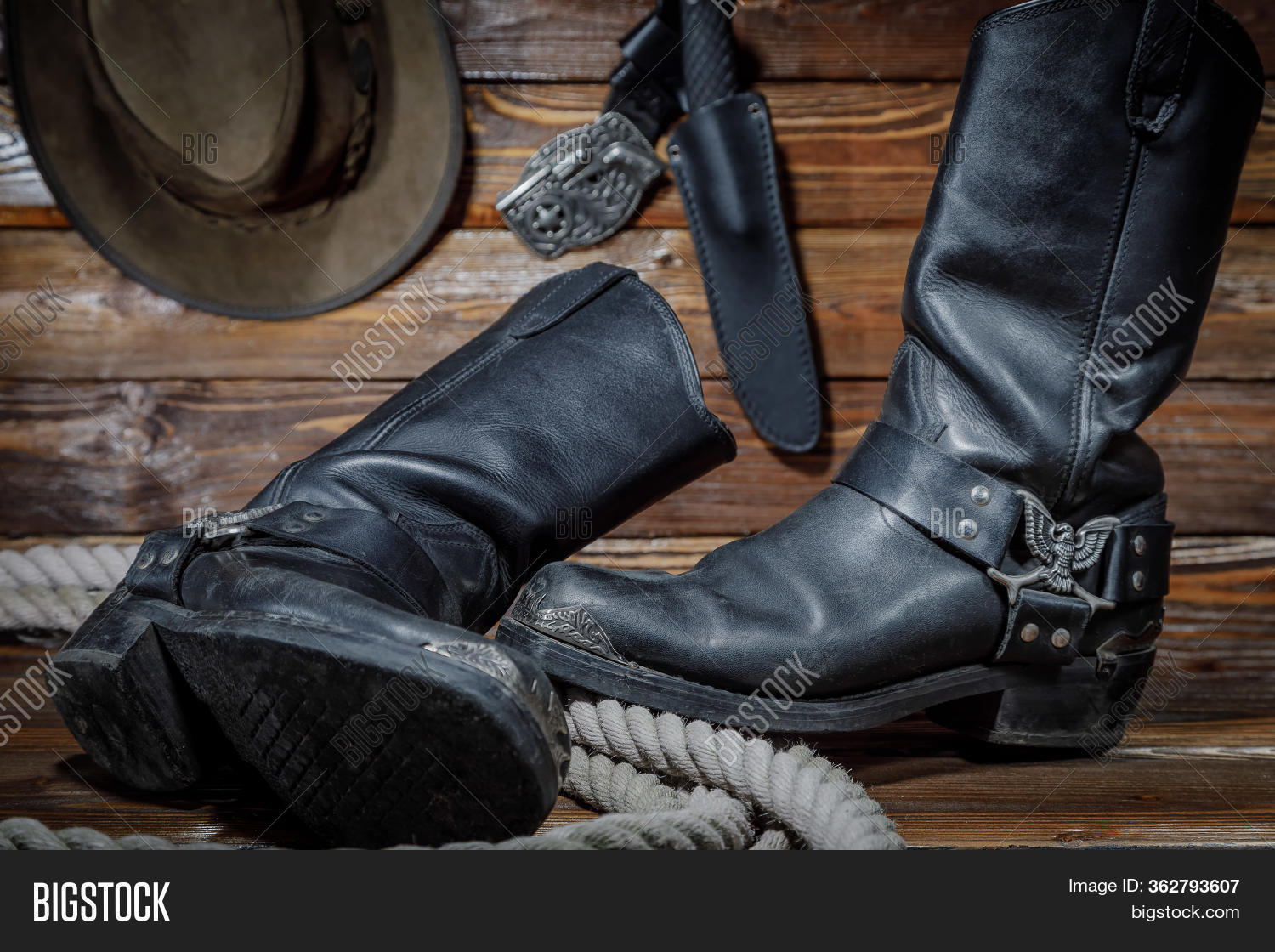 Cowboy Hat, Boots Rope Image & Photo (Free Trial) | Bigstock