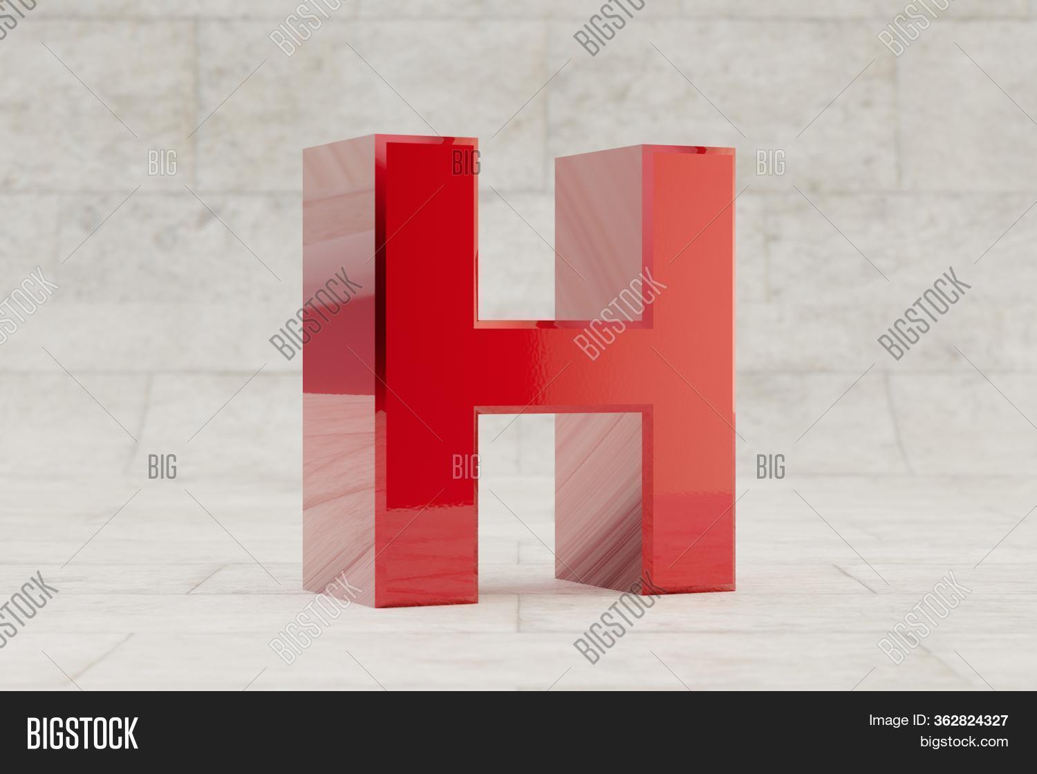 Red 3d Letter H Image & Photo (Free Trial) | Bigstock