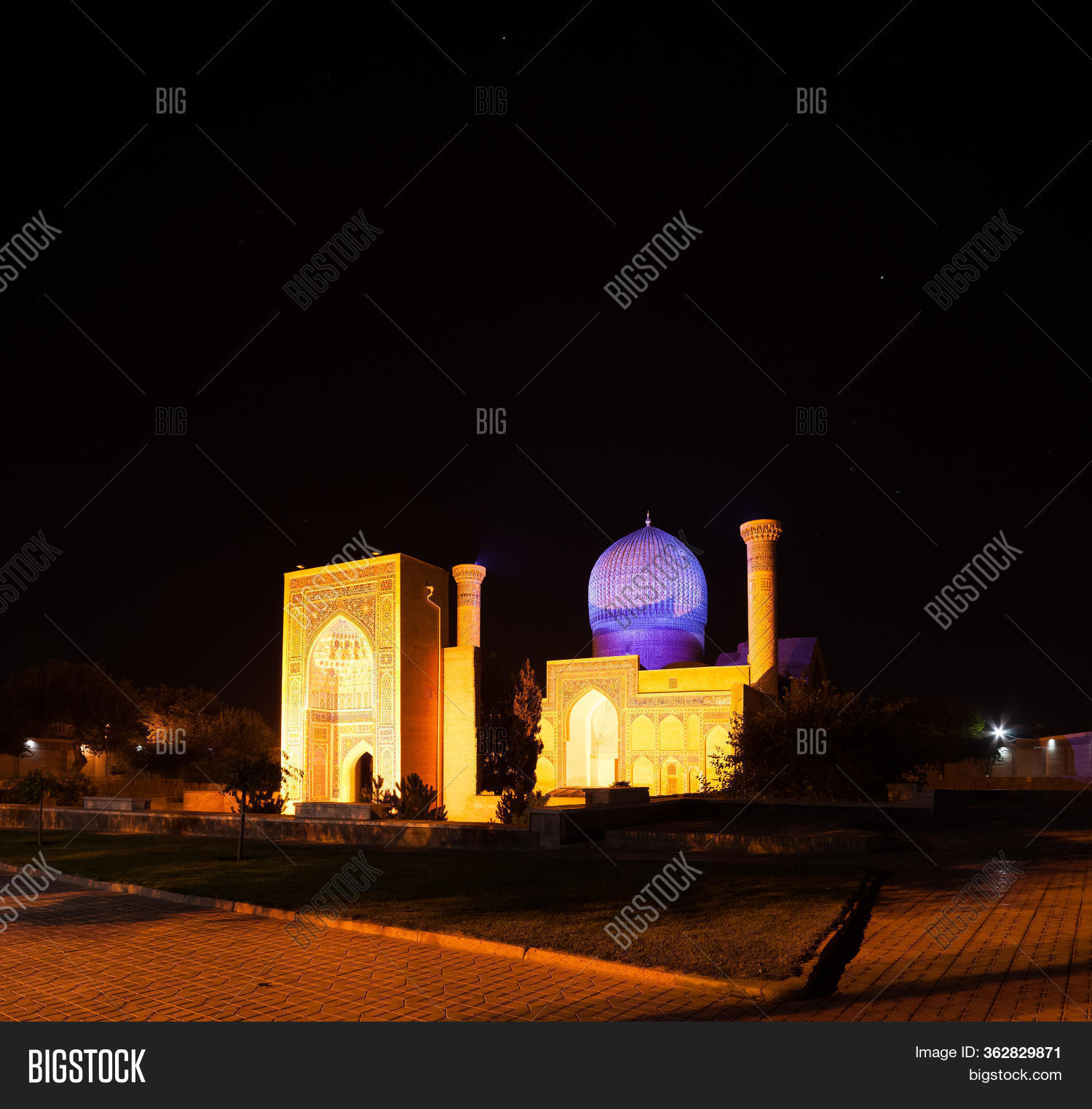 City Samarkand Night, Image & Photo (Free Trial) | Bigstock