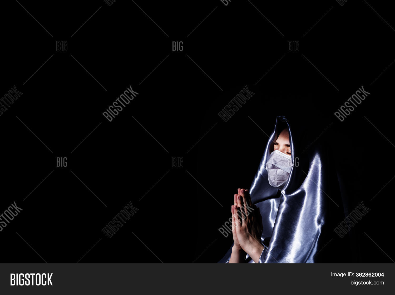 Nun Medical Mask Prays Image & Photo (Free Trial) | Bigstock