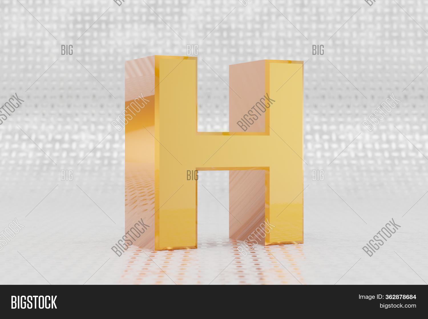 Yellow 3d Letter H Image & Photo (Free Trial) | Bigstock