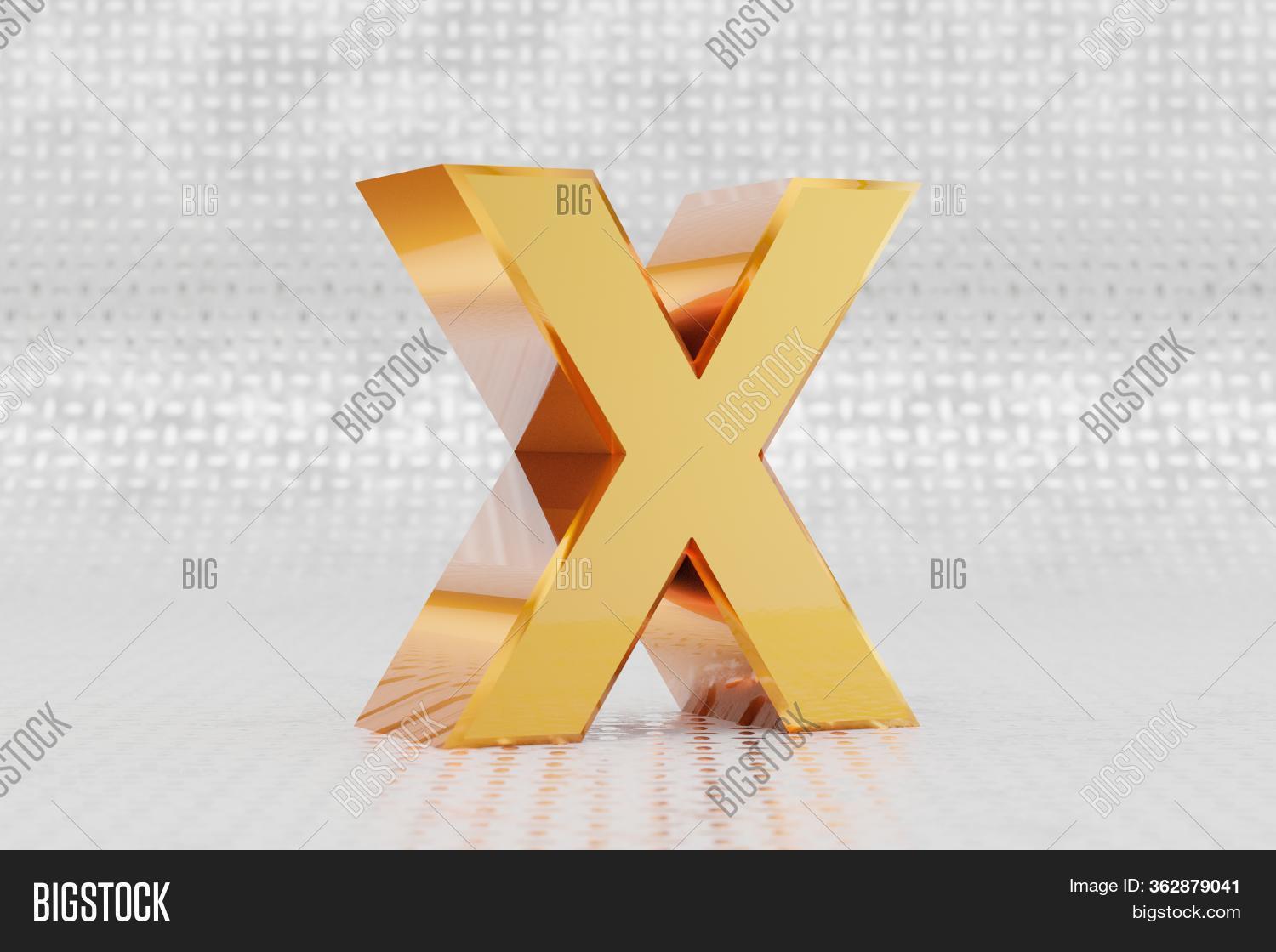 Yellow 3d Letter X Image & Photo (Free Trial) | Bigstock