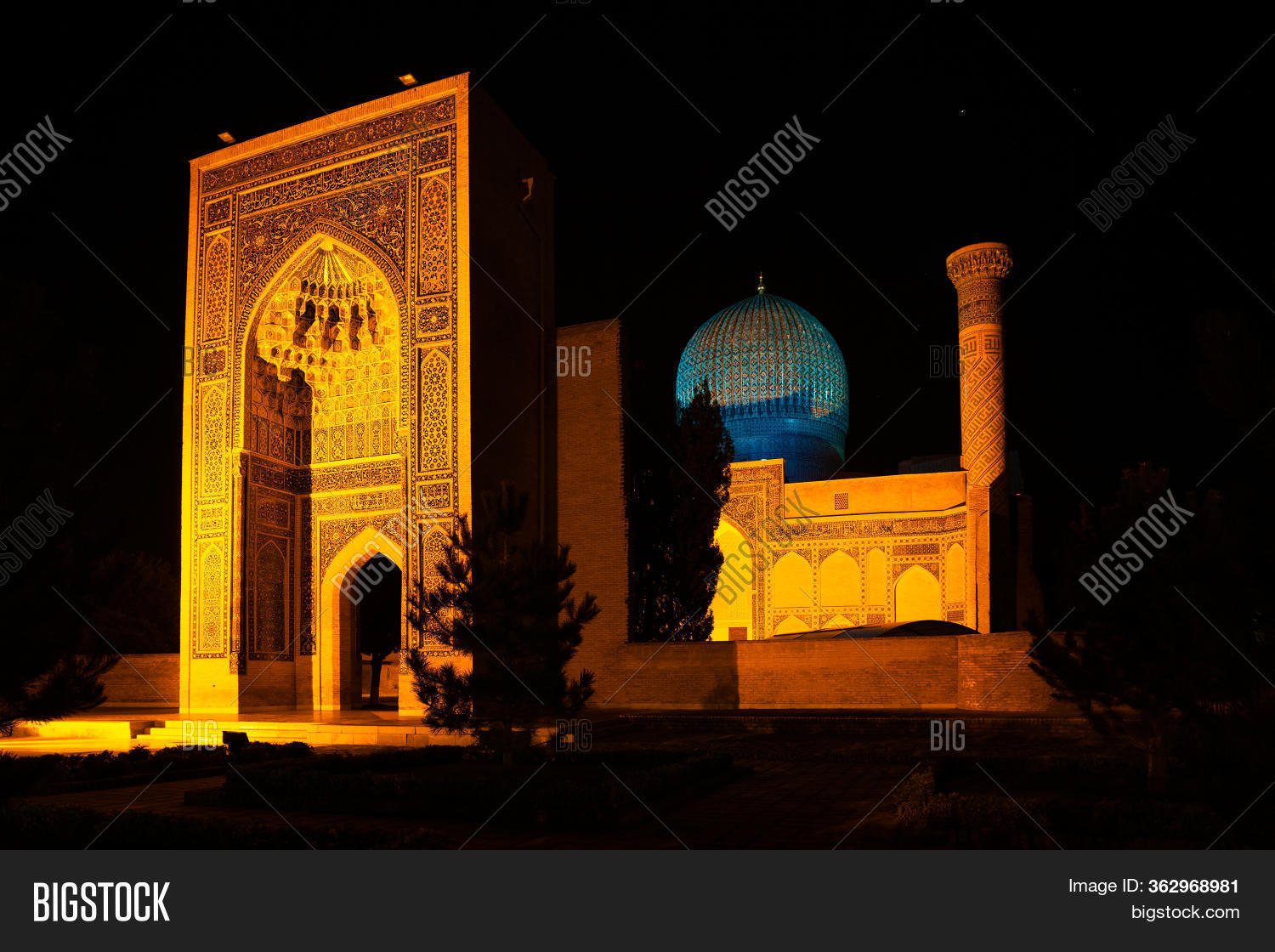 City Samarkand Night, Image & Photo (Free Trial) | Bigstock