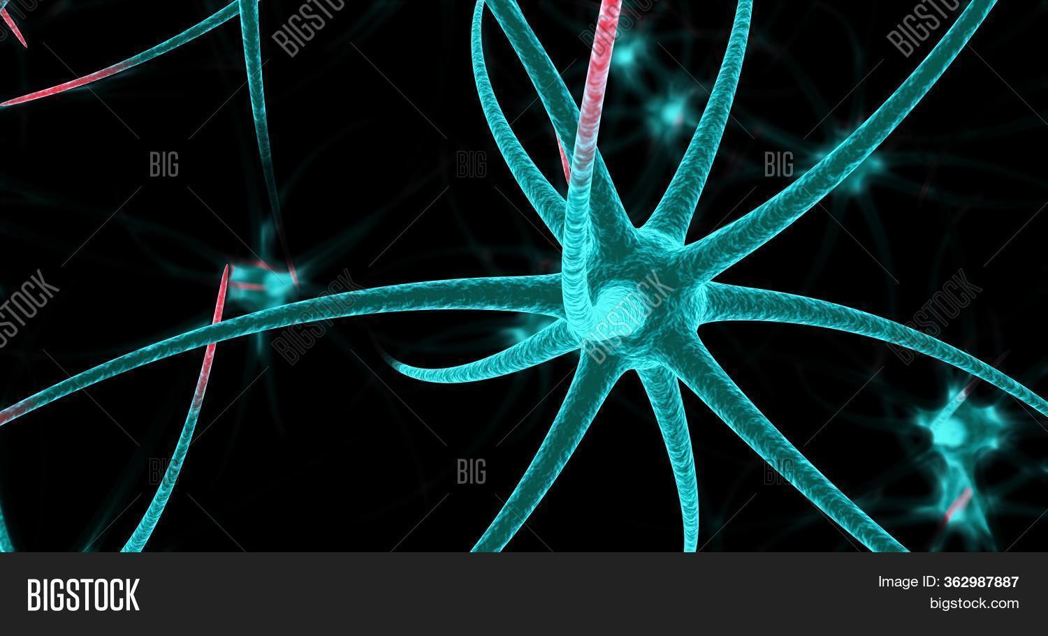 Neon Neuron Cells On Image & Photo (Free Trial) | Bigstock