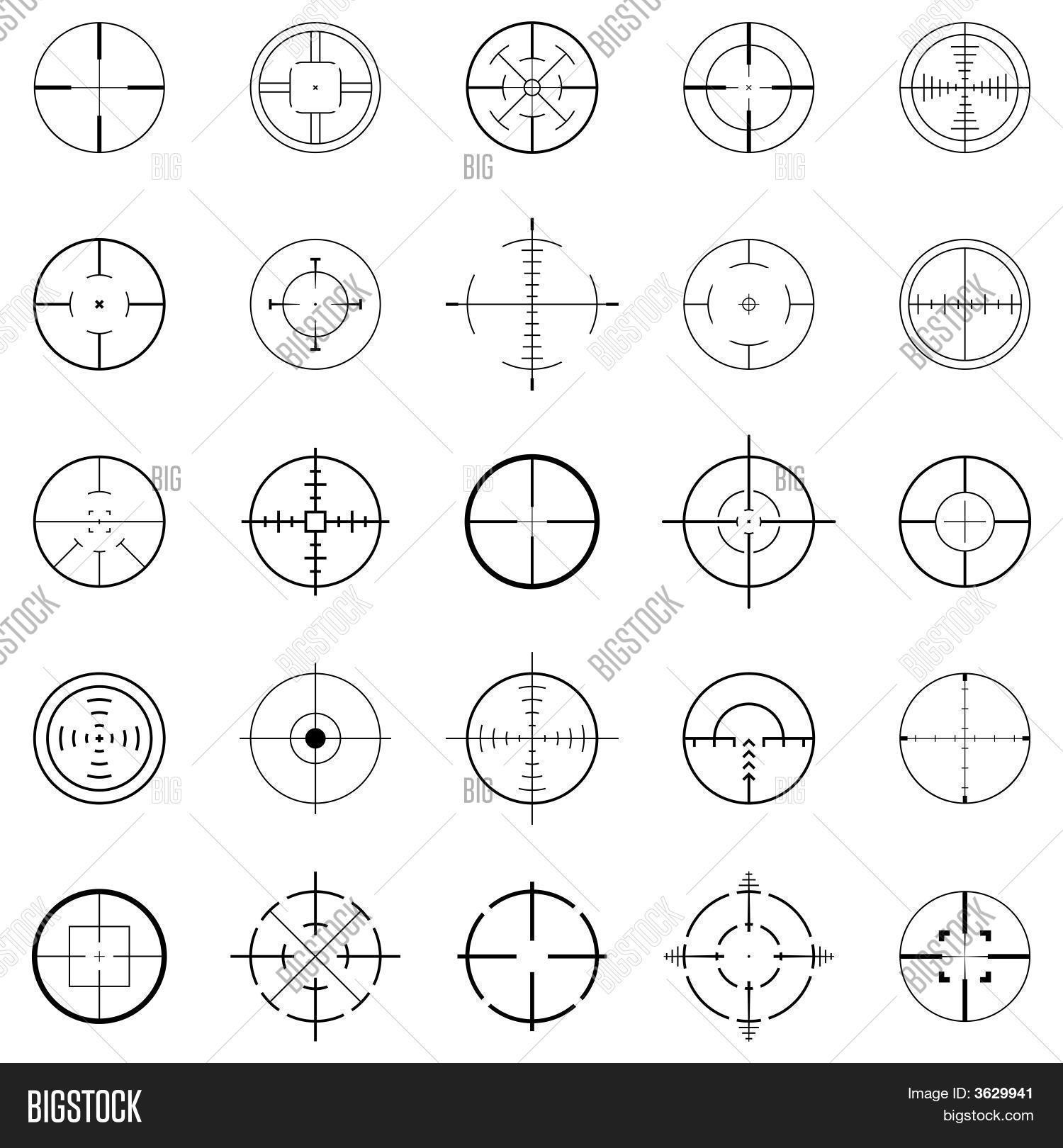 Crosshairs Vector & Photo (Free Trial) | Bigstock
