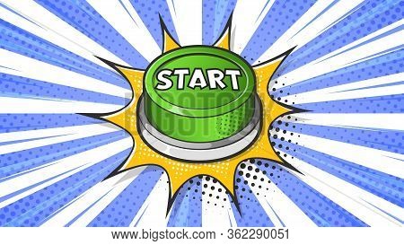 Green Start Button Vector & Photo (Free Trial) | Bigstock
