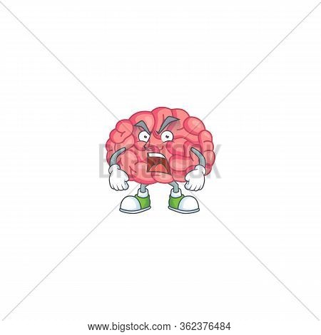 Evil Brain Cartoon Character